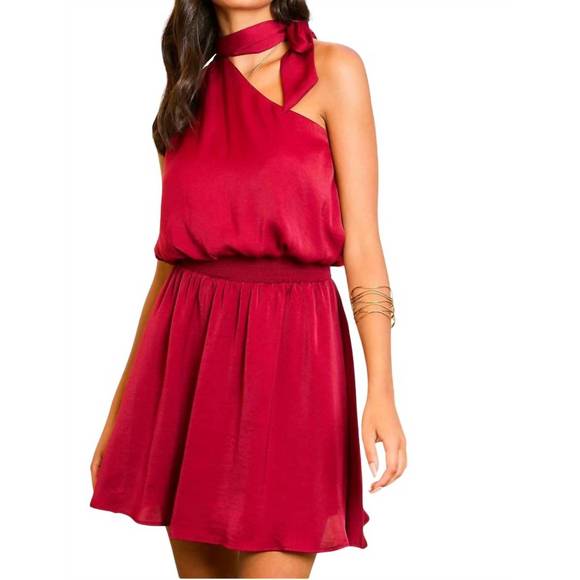 Main Strip | Dresses | New Main Strip One Shoulder Dress In Burgundy ...
